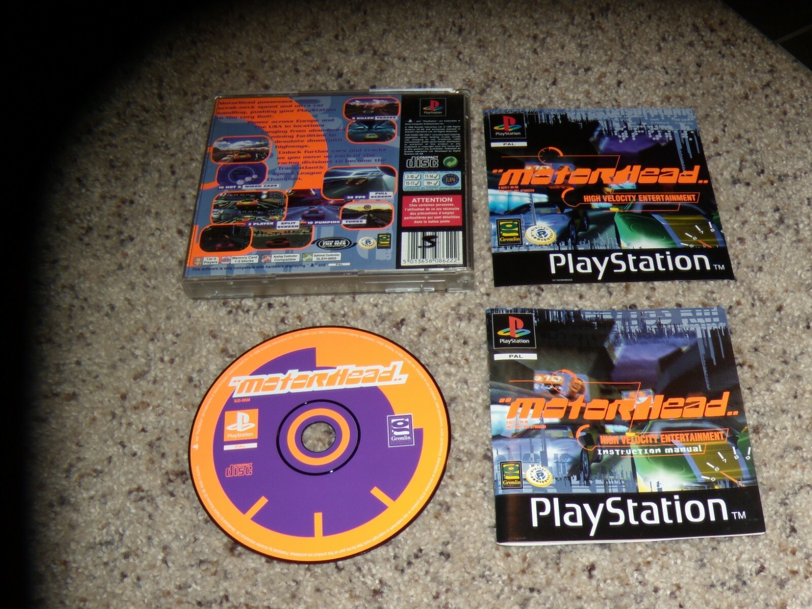 Motorhead High Velocity Entertainment Playstation 1 PS1 Game PAL ...