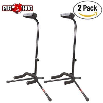 2-PACK Pig Hog PHGS-BK Heavy Duty Tripod Guitar Stand - Black | eBay