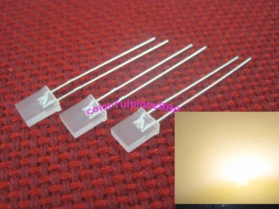 1000pcs 2x5x7mm Warm White Diffused Rectangle Rectangular LED Leds ...