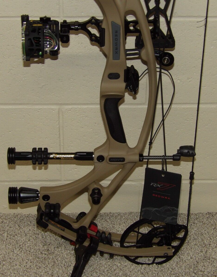 NEW Loaded Hoyt Carbon RX-7 Bow Package- Buckskin RedWrx RX7-60 lb, 25 ...