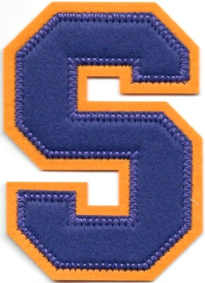 Purple Letter S Patch Amber Felt Outline Varsity Cut out Iron on (2 1/2 ...