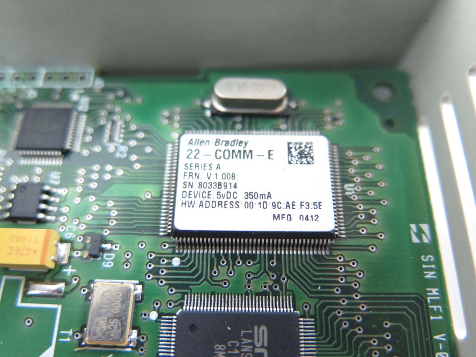 Allen-Bradley 22-COMM-E Powerflex Vfd Ethernet/IP Adapter Ver 1.007 ...