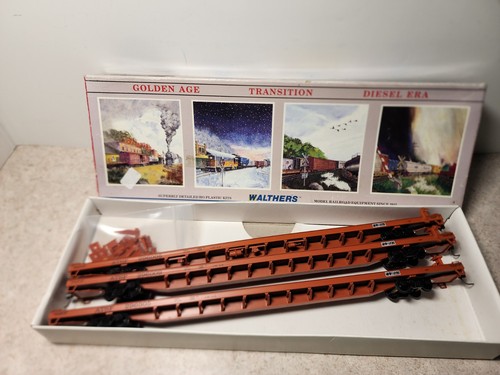 3 Walthers HO Scale Santa Fe 89' F89F TOFC Flat Cars ATSF | eBay