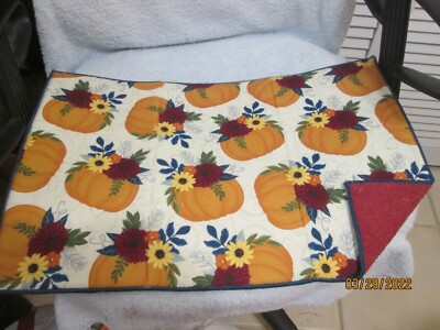 Pumpkin Dish Drying Mat Reversible Thanksgiving, Fall, Harvest New No ...