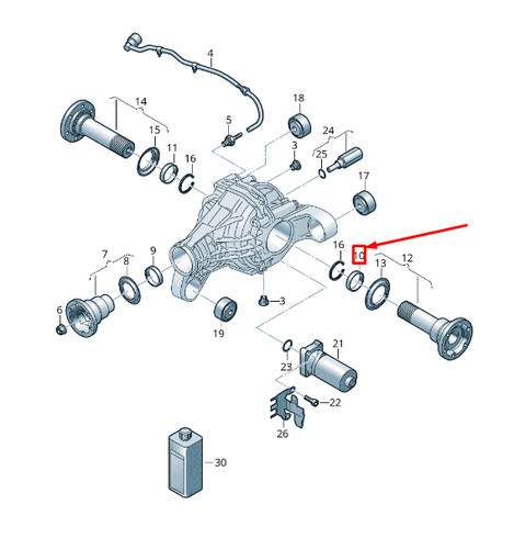 NEW VW TOUAREG 7P DRIVE AXLE SHAFT OIL SEAL 0AB525596C ORIGINAL | eBay