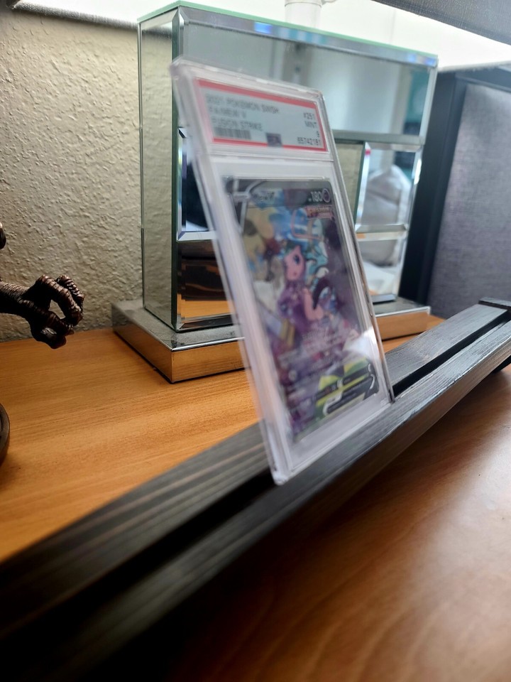 Premium Redwood Trading Card Display Shelf - PSA slabs, Top Loader ...