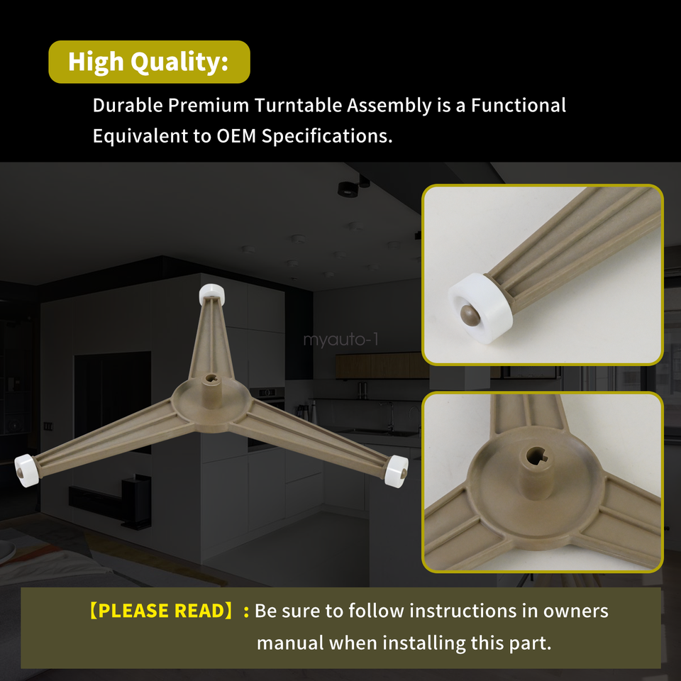 WB06T10012 Microwave Turntable Tray Support fits GE AP3671405, PS952323 ...