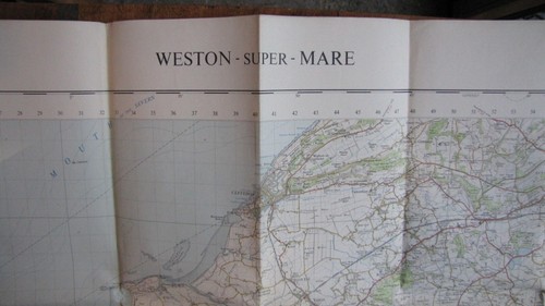 Ordnance Survey Road Map Of Weston-Super-Mare . 1958. Sheet 165 | eBay UK