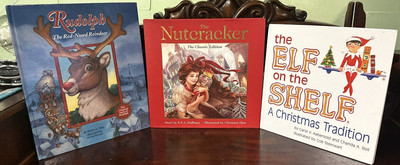 (3) Christmas Books Rudolph the Red-Nosed Reindeer /Nutcracker/Elf on ...