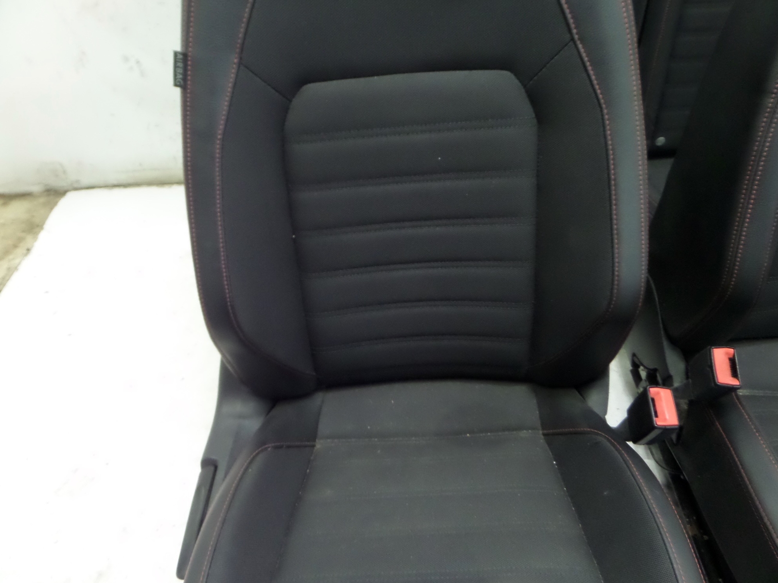 2011-2018 VW MK6 Jetta GLI Sedan Red Stitched Cloth Sport Seats ...
