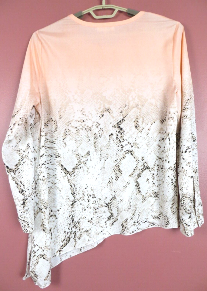 TB12745- CALVIN KLEIN Women's 100% Polyester Asymmetric Top Long Sleeve ...