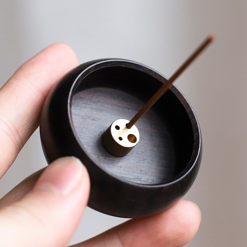 1PCS Small Wood Censer Ornament Bowl Shaped Incense Burner Meditation ...