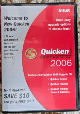 Quicken 2006 Deluxe Premier Home & Business UPGRADE CD Win 98/2000/Me/XP new box | eBay