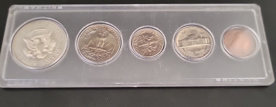 1967 Year Whitman Coin Set 40% Silver Set Kennedy Quarter Dime Nickel ...