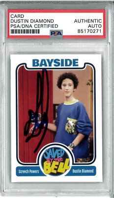 Dustin Diamond Signed Auto Slabbed Custom Saved By The Bell Card PSA ...