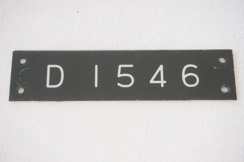1970s D1546 British Rail Cab Number Plate Loco Locomotive Railway Sign ...