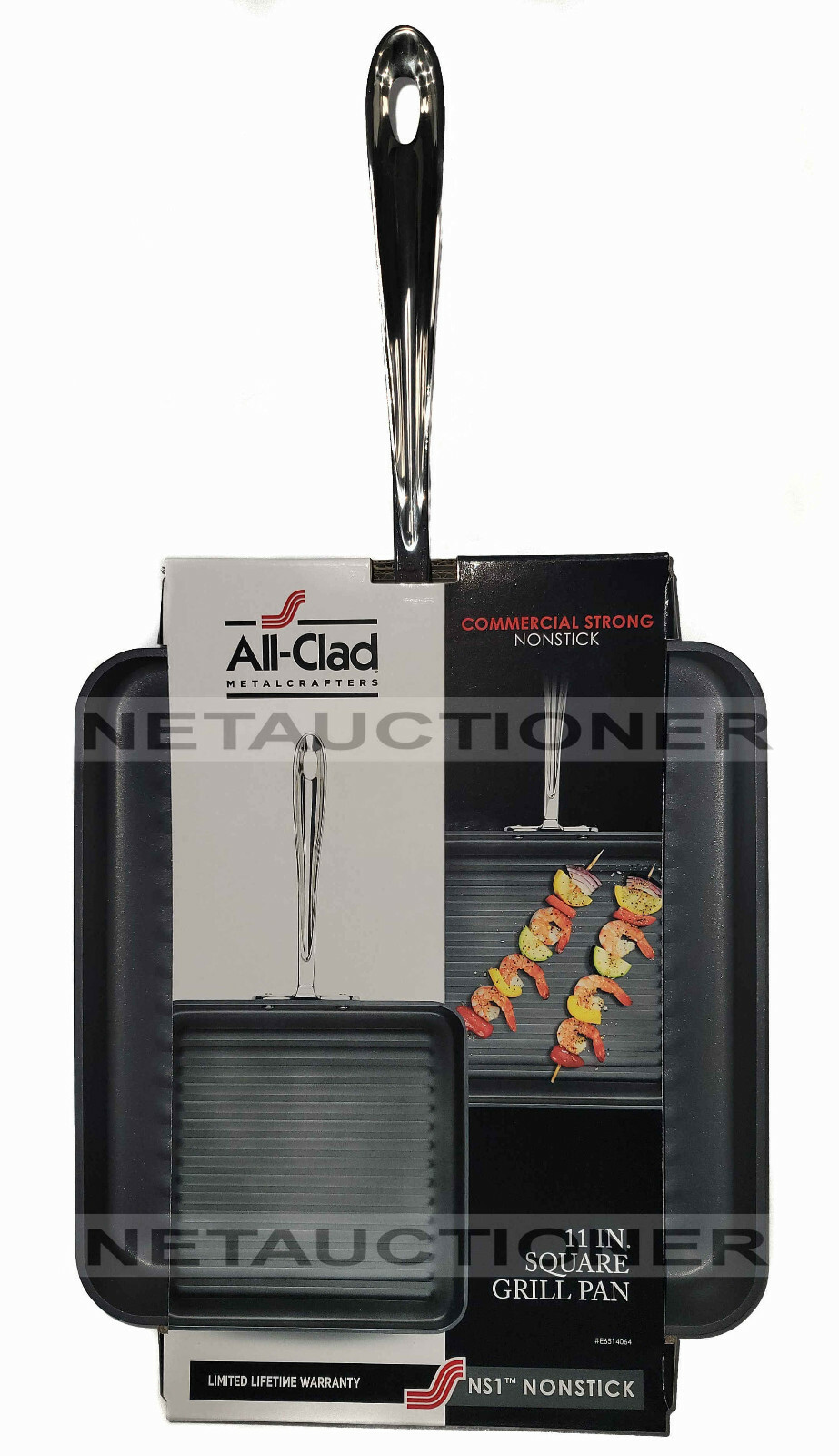 ALL-CLAD 11" Hard Anodized NS1 Nonstick Square Grill Pan Commercial ...