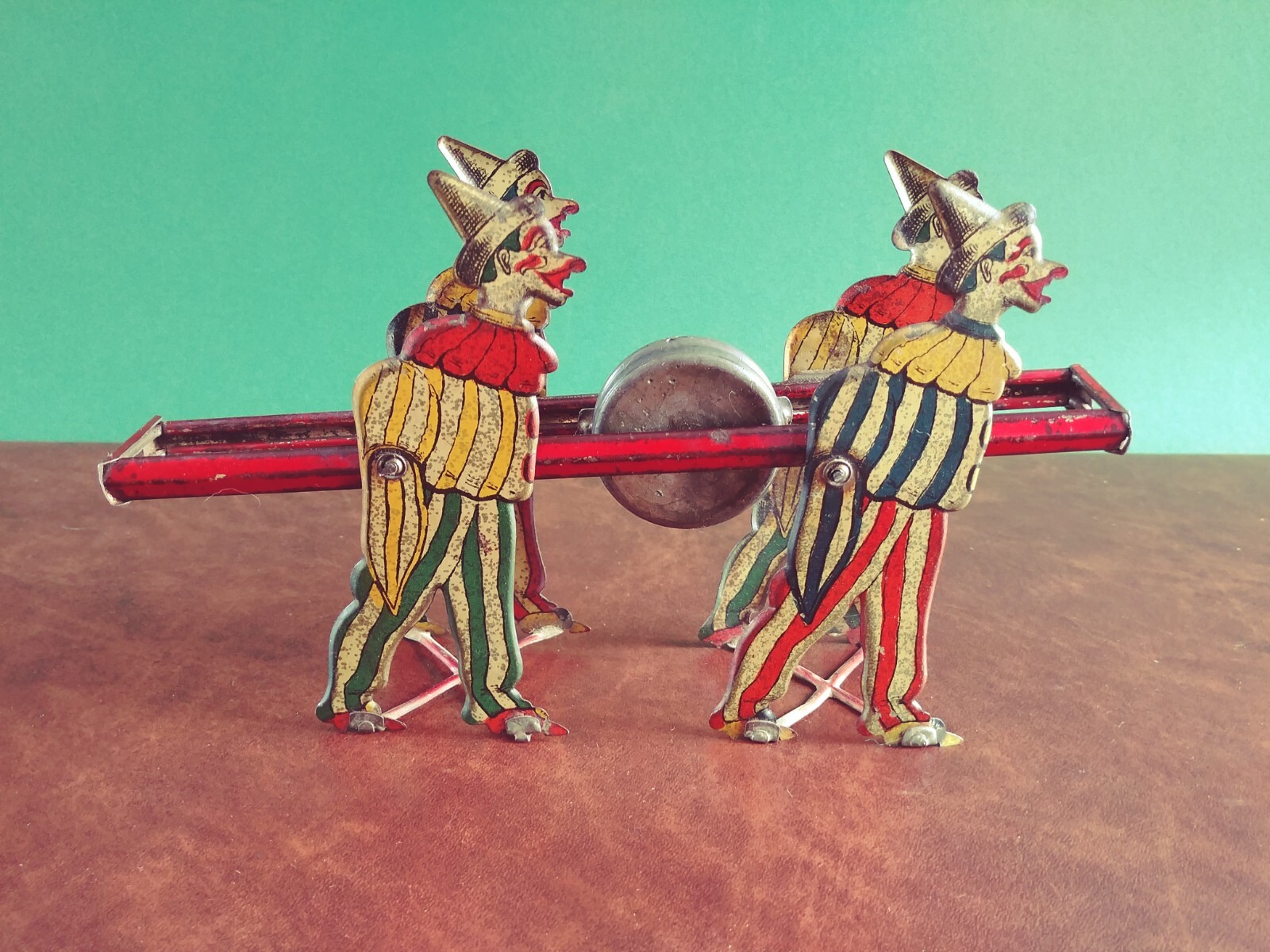 Rare 1910's France Tin Gyroscope Acrobat Circus Clowns Tinplate Marklin ...