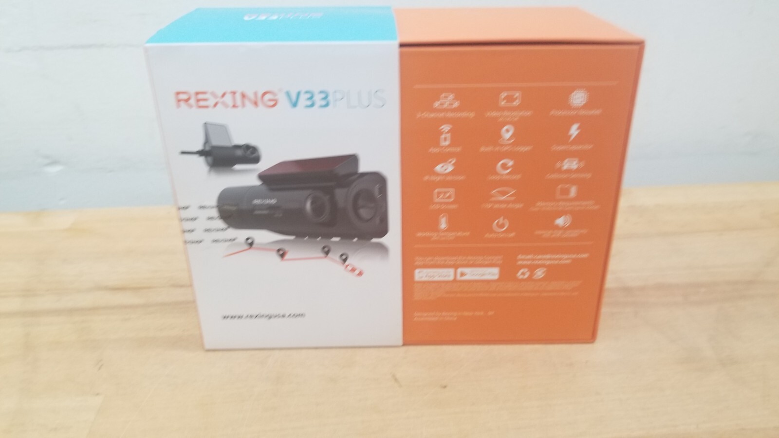 Buy Rexing - V33 3 Channel Dashcam w/ Front, Cabin and Rear Camera, GPS ...