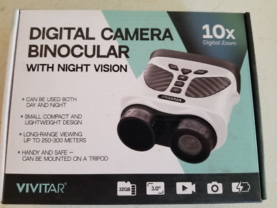 Vivitar Digital Camera Binocular 10x Zoom with Night Vision - VIVCVIR12 ...