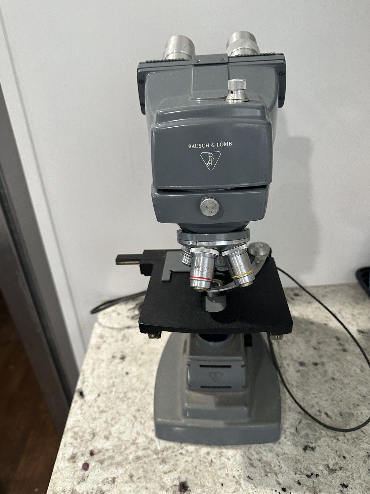 Bausch & Lomb Industrial Lab Microscope Petrological DynOptic Binocular ...