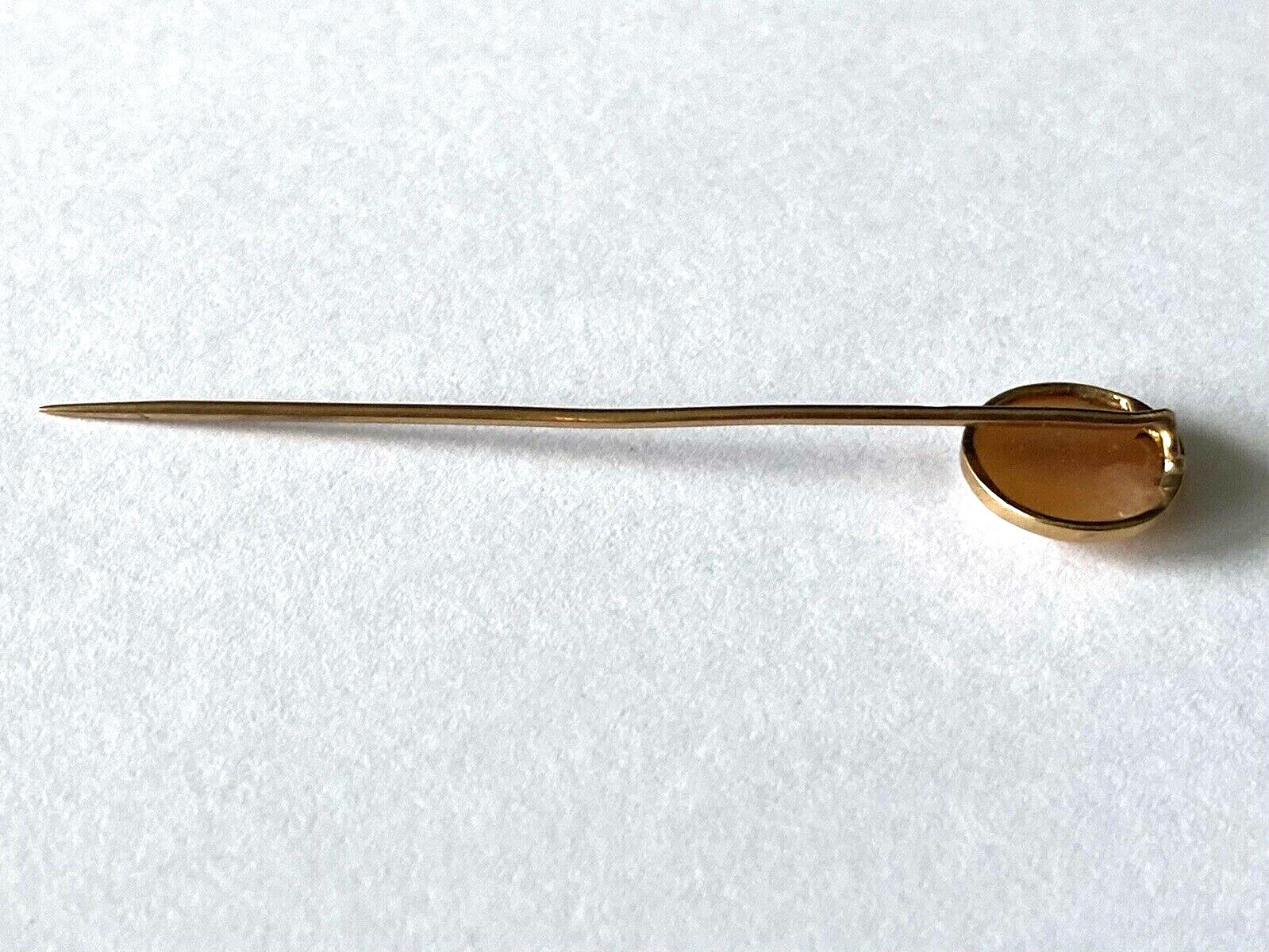 Antique Victorian 10K Solid Yellow Gold Lapel Pin Rou… - Gem