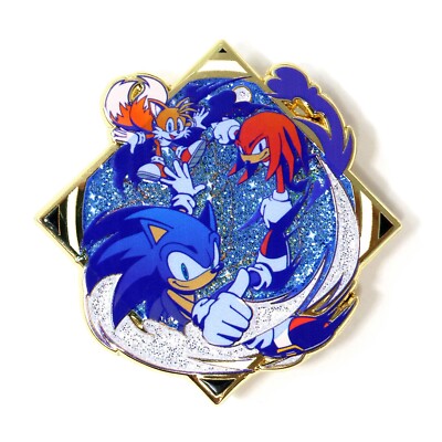 Sonic the Hedgehog Team Sonic Speed Stamp Enamel Pin Figure Badge ...