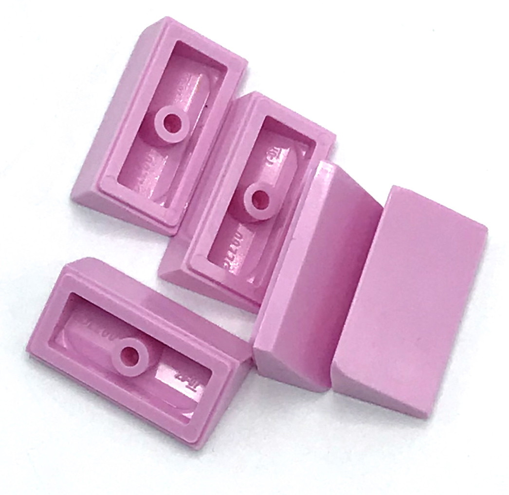 Lego 5 New Bright Pink Slope 30 Sloped 1 x 2 x 2/3 Pieces | eBay