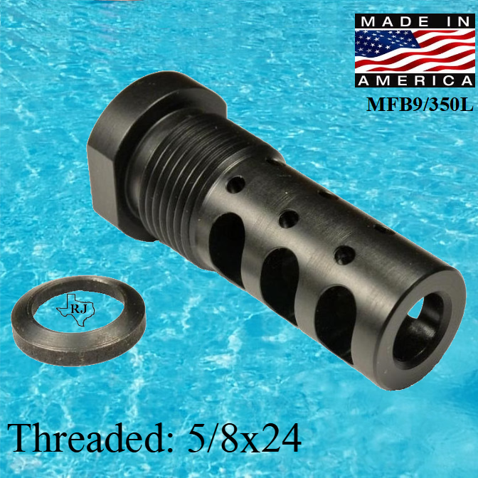5/8x24 MFB 9mm, 350 Legend Muzzle Brake Outside Thread 13/16"-16 ...