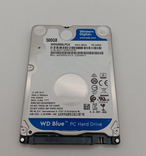 Western Digital WD Blue 2.5" SATA 500GB Hard Drive 5400RPM WD5000LPCX ...