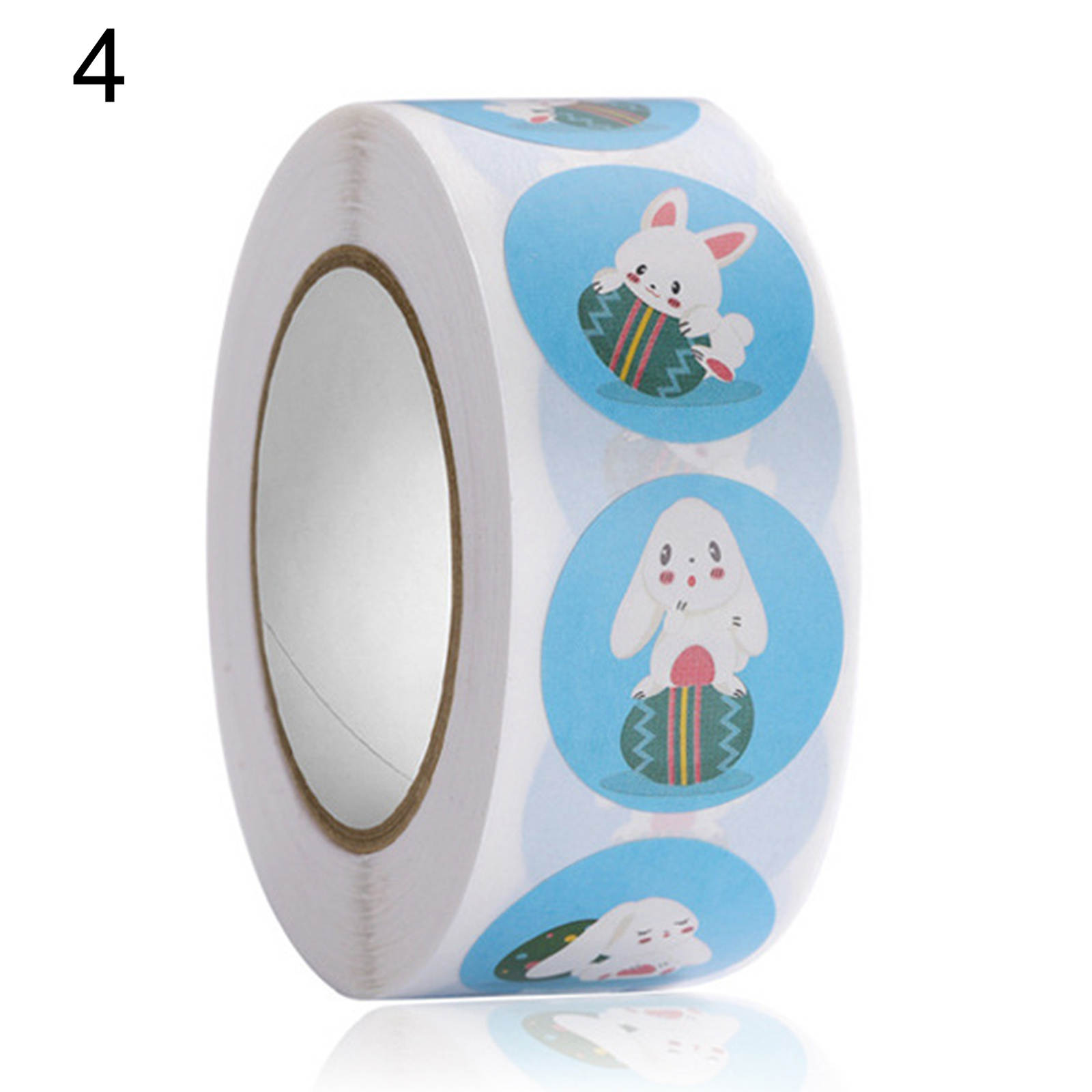 1 Roll Sticker Label Bright-colored Bunny Cute Rabbit Seal Label ...
