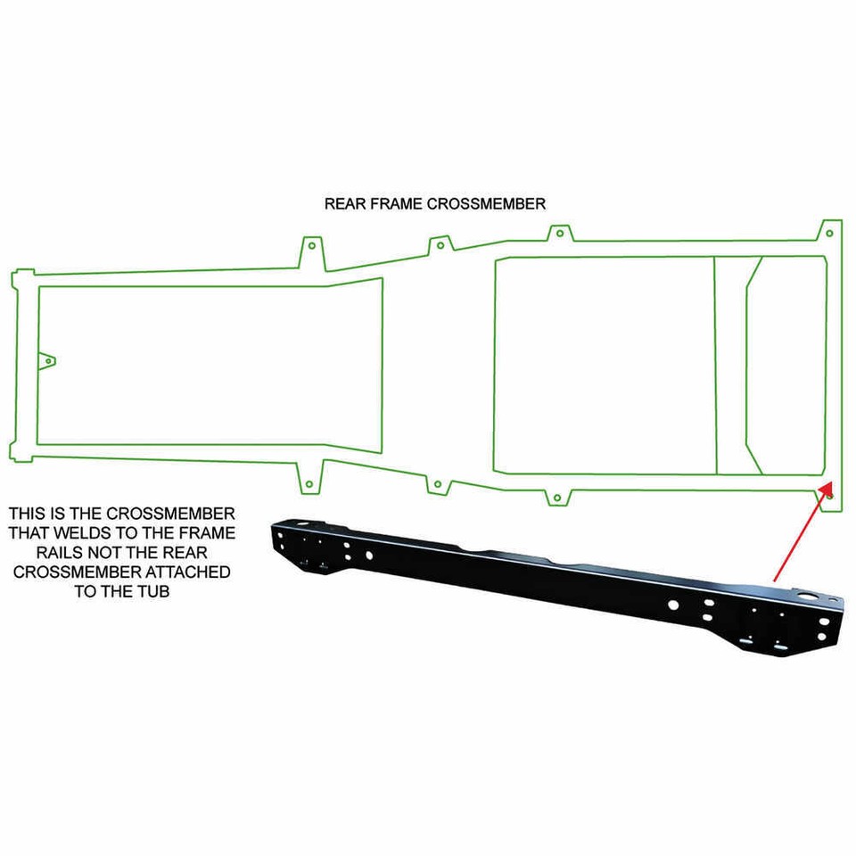 Rear Frame Cross Member for 87-95 Jeep Wrangler YJ Wrangler | eBay
