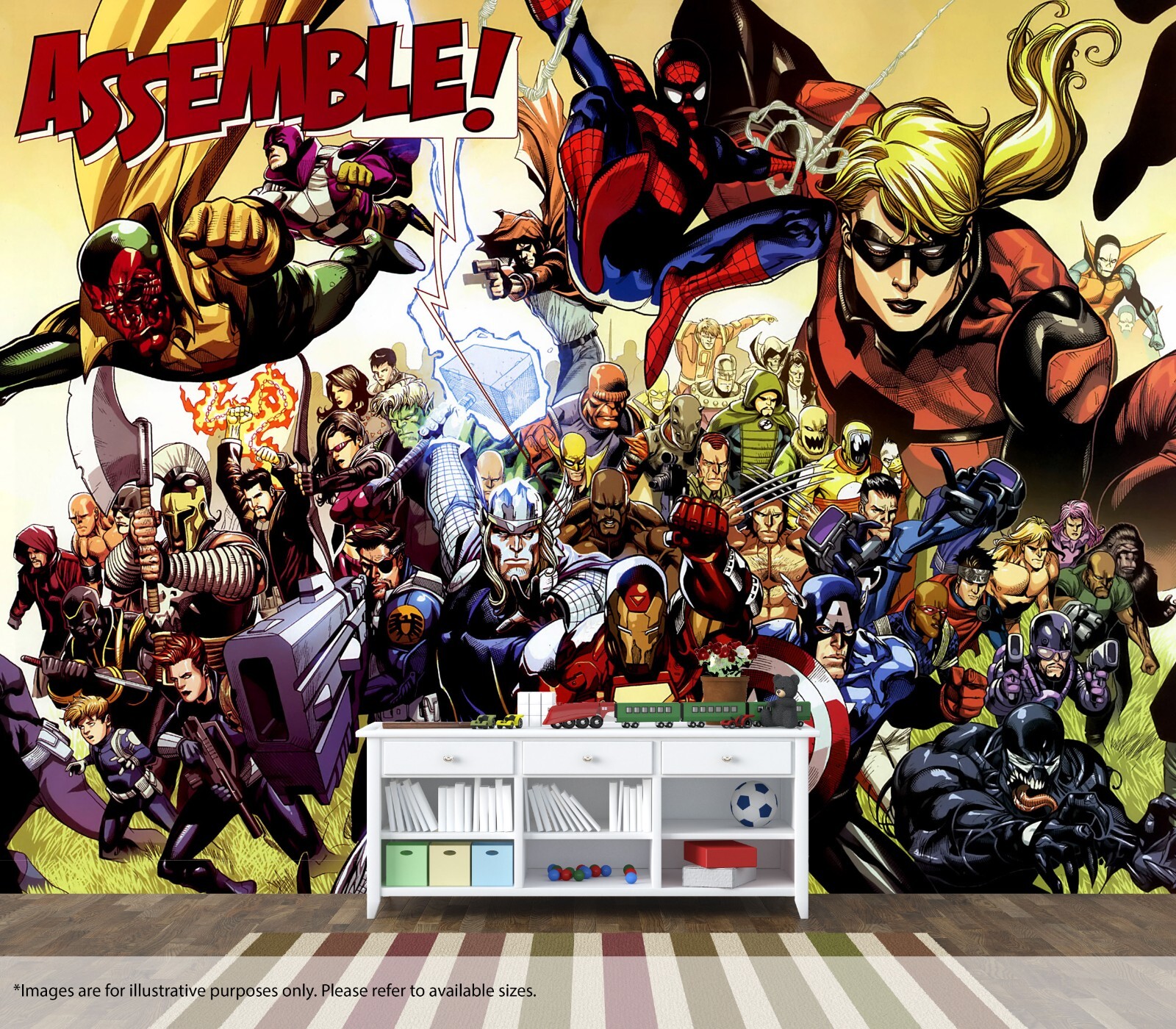 Avengers Comic 2 Wall Mural Quality Pasteable Wallpaper | eBay UK