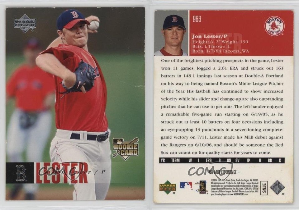 2006 Upper Deck Jon Lester #963 1d07 | eBay UK