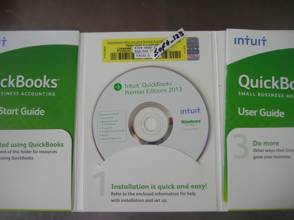 INTUIT QUICKBOOKS PRO 2013 FOR WINDOWS FULL RETAIL USA VER.= 2 LIFETIME ...