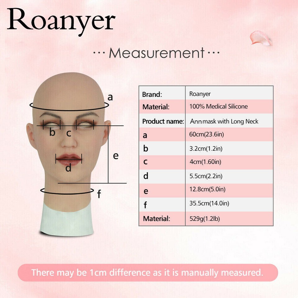 Roanyer Realistic Silicone Female Mask Cosplay Crossdresser | eBay