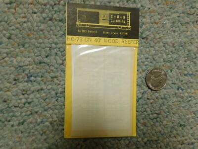 CDS Dry Transfer decals HO HO-73 CN Canadian National 40' wood reefer ...