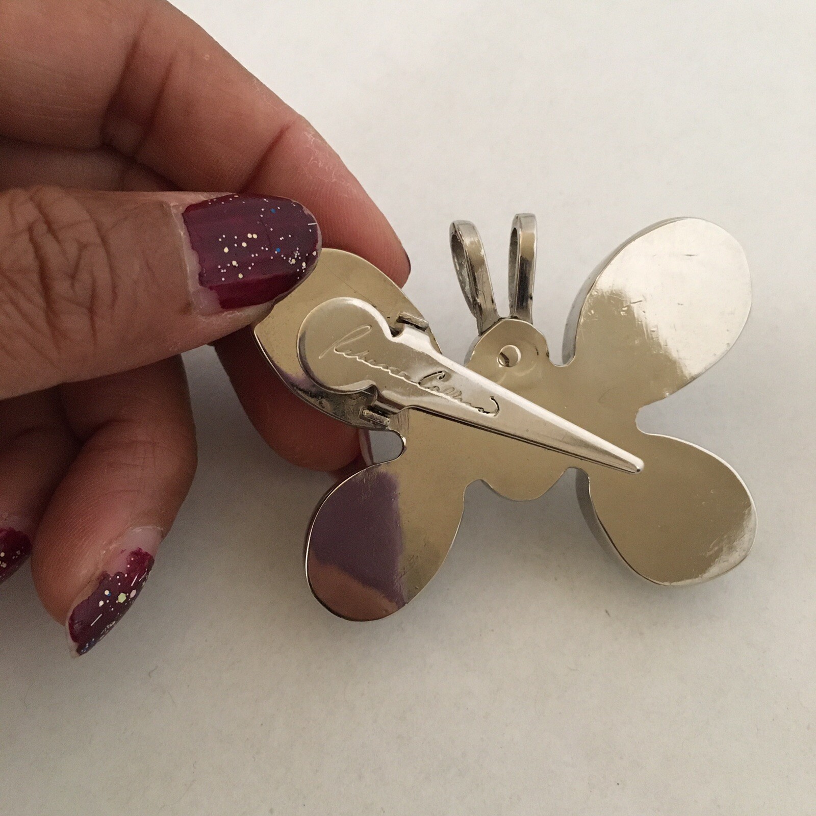 REBECCA COLLINS Signed Large Butterfly Clip/Pin/Brooc… - Gem