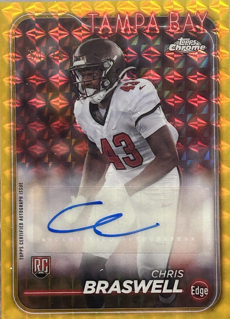 2024 Topps Chrome - Rookie Autographs Chris Braswell #RA-CB Yellow ...