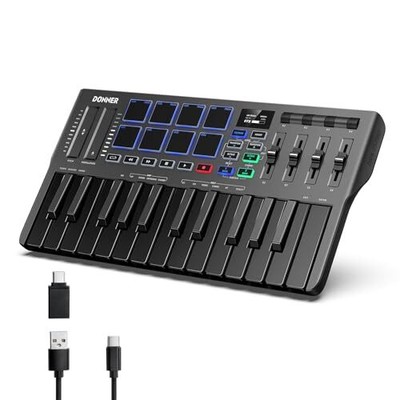 Donner USB MIDI Keyboard Controller 25 Keys Compatible with Mac/PC from ...