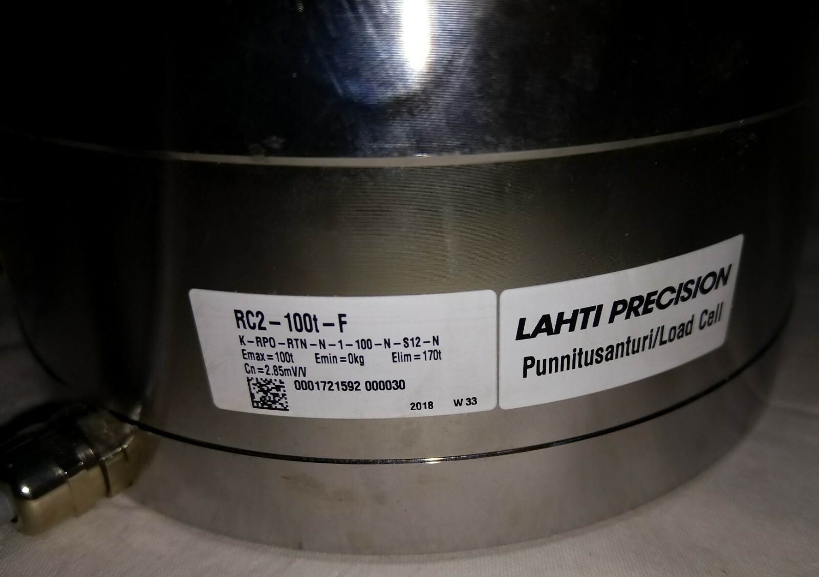 Lathi Precision RC2-100T-F Compression Load Cell K-RPO-RTN-N-1-100-N ...