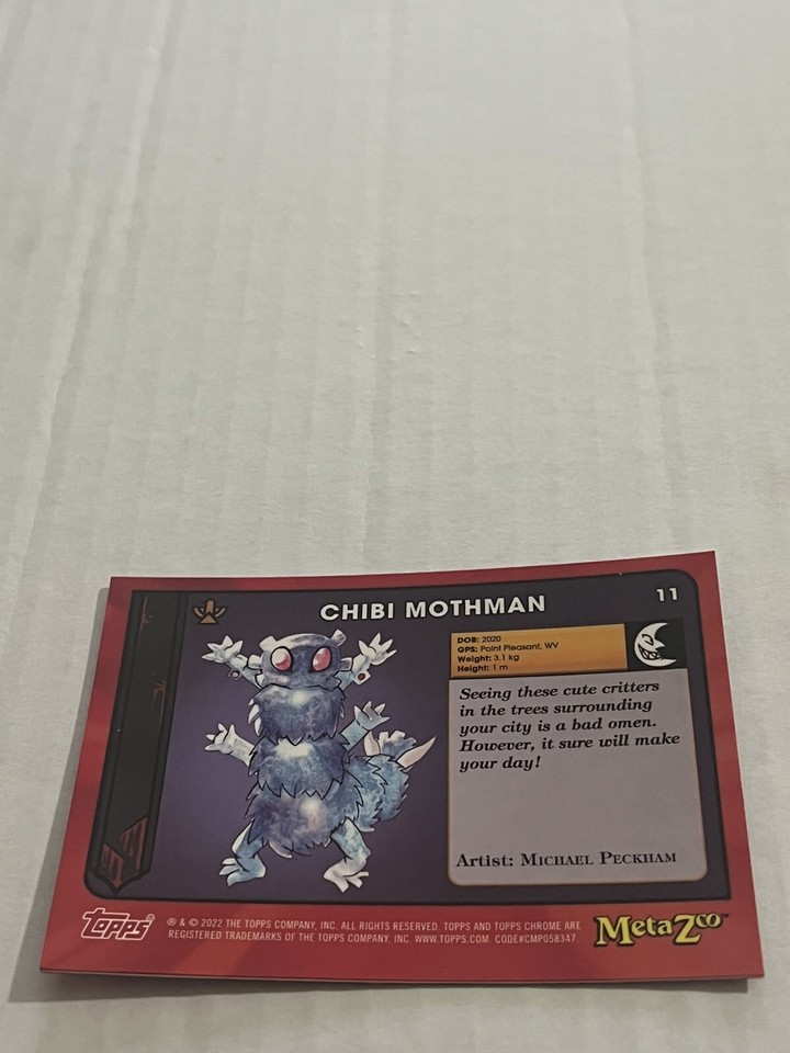 2022 Topps Chrome Metazoo Chibi Mothman Base | eBay