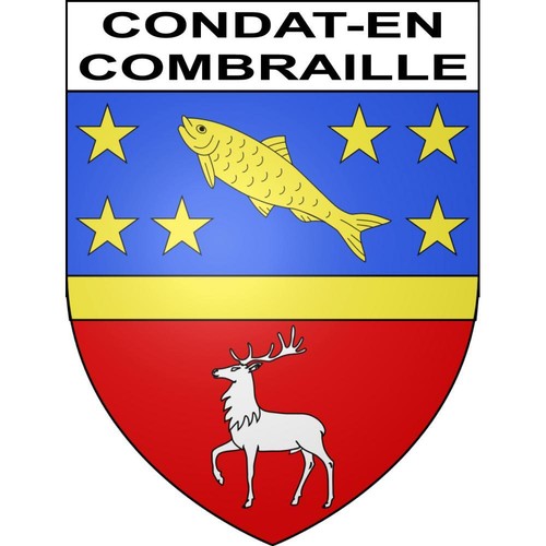 Condat-en-Combraille 63 ville sticker blason écusson autocollant ...