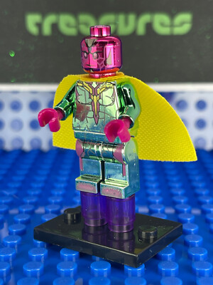 *RARE* CUSTOM CHROME LEGO PAD PRINTED VISION Brick/Block Minifigure ...
