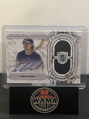 2024 Topps Royalty Tennis Taro Daniel Regalia Relic Auto /25 Blue | eBay