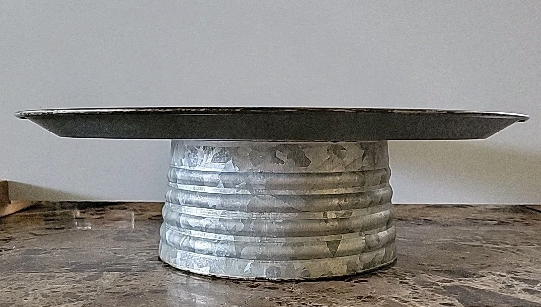 Galvanized Metal Farmhouse Cake Stand 14 In For Display or Serving ...