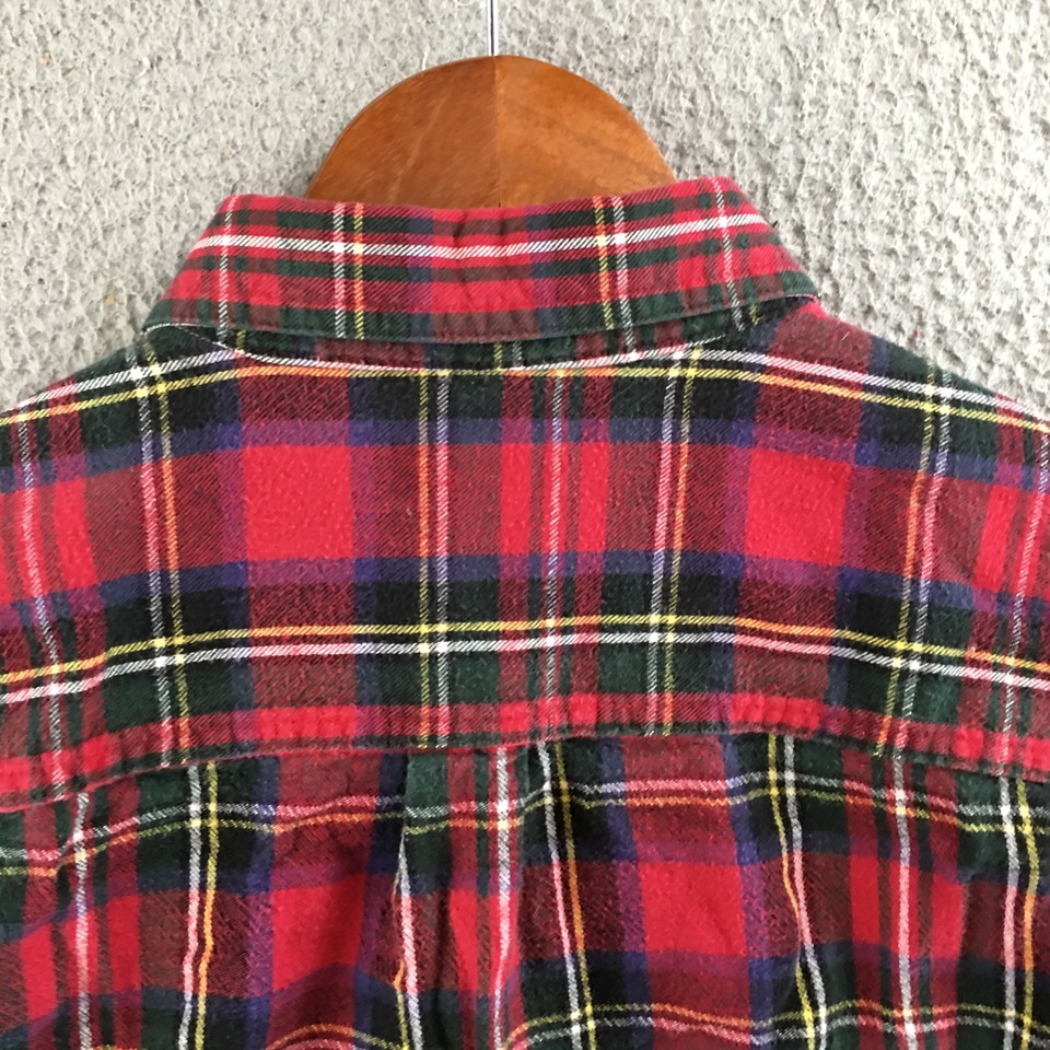 L.L. Bean Shirt Mens M Traditional Fit Red Green Plaid Button Down ...