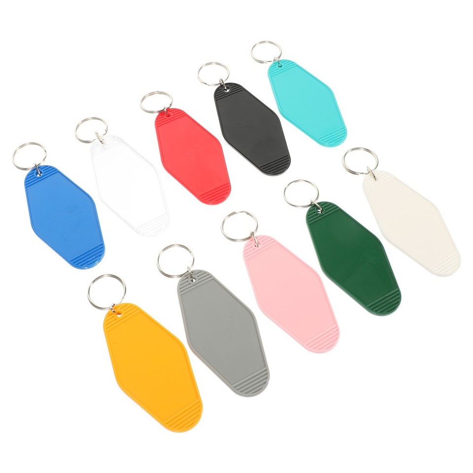 10 Pcs Key Chain Tags Travel Luggage Hotel Blanks Motel Keychain | eBay ...