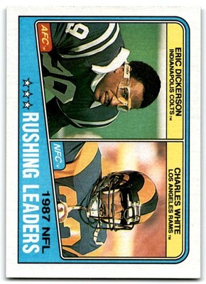 1988 Topps Eric Dickerson/Charles White Indianapolis Colts/Los Angeles ...