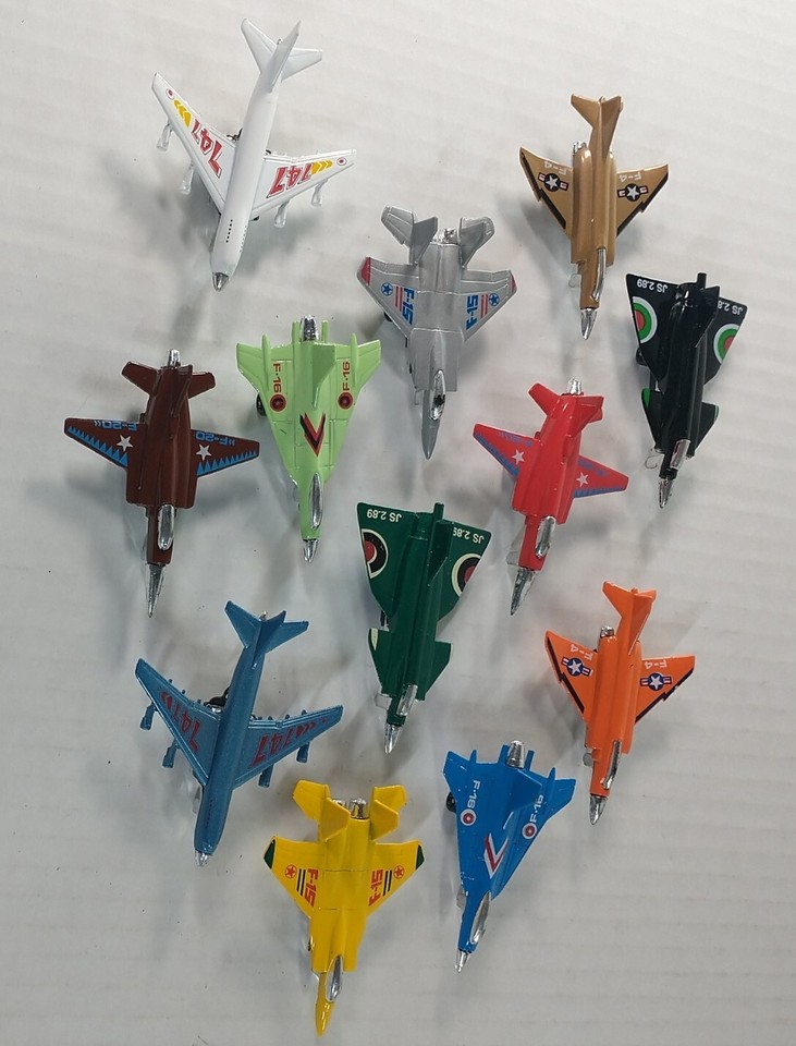 Lot of 12 Diecast Military Fighters Planes Airplanes Jets Vintage ...